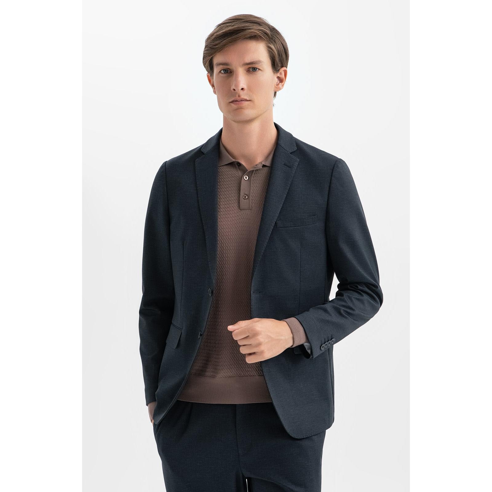 Forma 2 Piece Men's Suit Flat Notched Wedding Lapel (Blazer + Pants ...