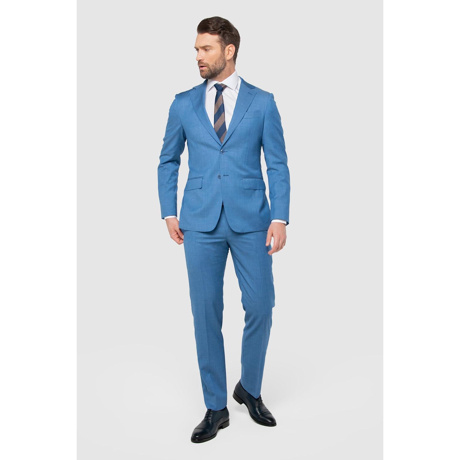 Forma 2 Piece Men's Suit Flat Notched Wedding Lapel (Blazer + Pants ...