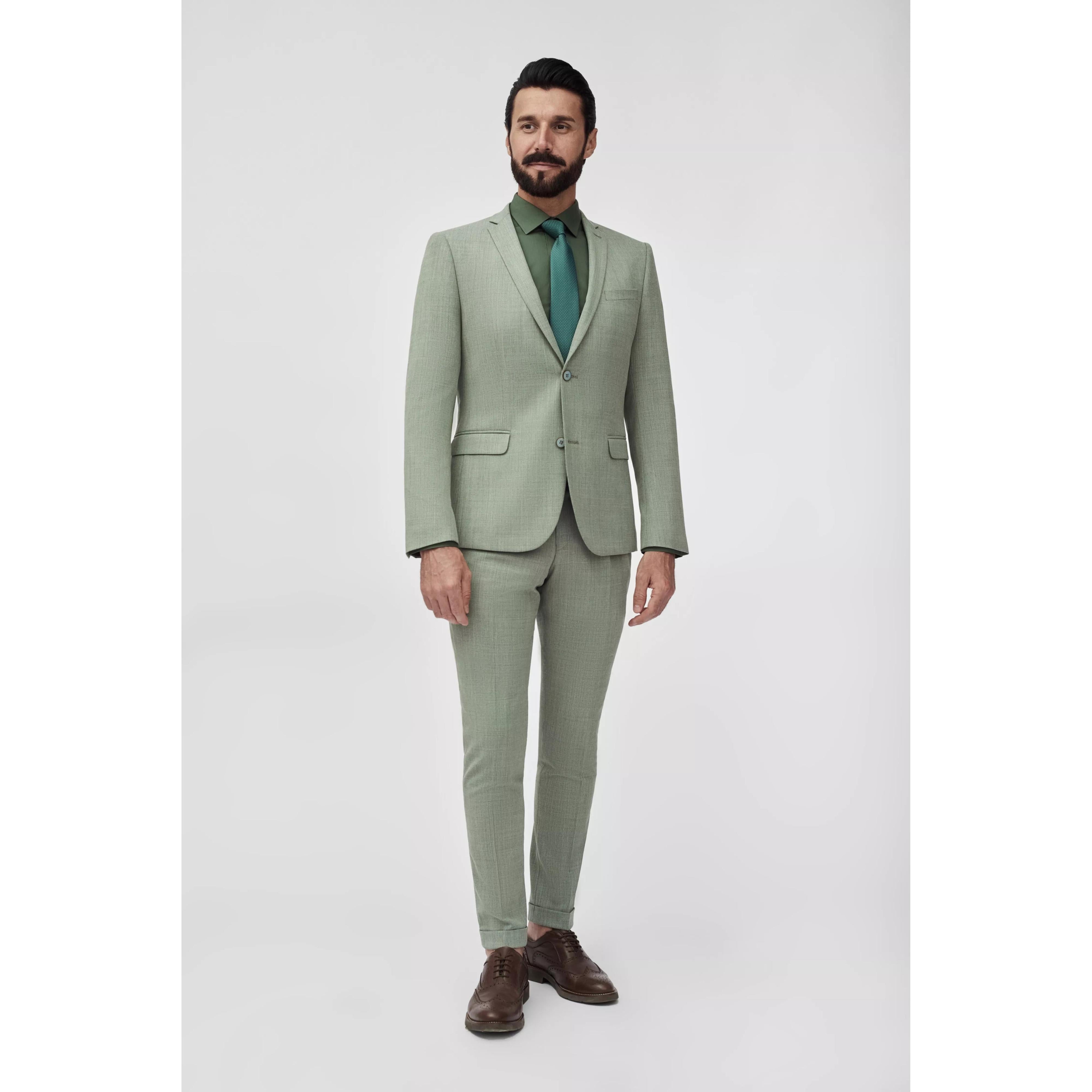 Forma 2 Piece Men's Suit Flat Notched Wedding Lapel (Blazer + Pants ...