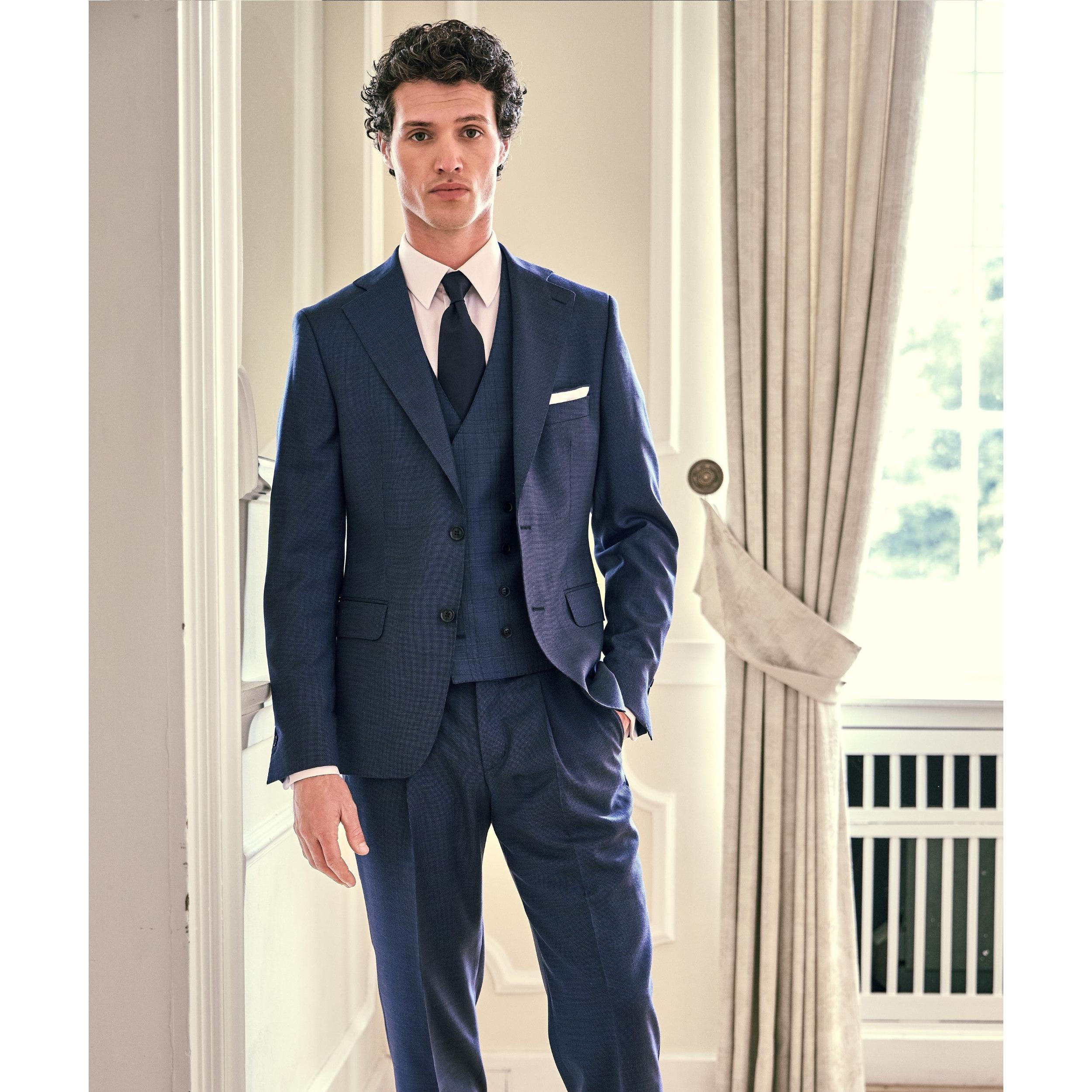 Formal Men's Suits Slim Fit 3 Pieces Notch Lapel Tuxedos (Blazer+Vest+ ...